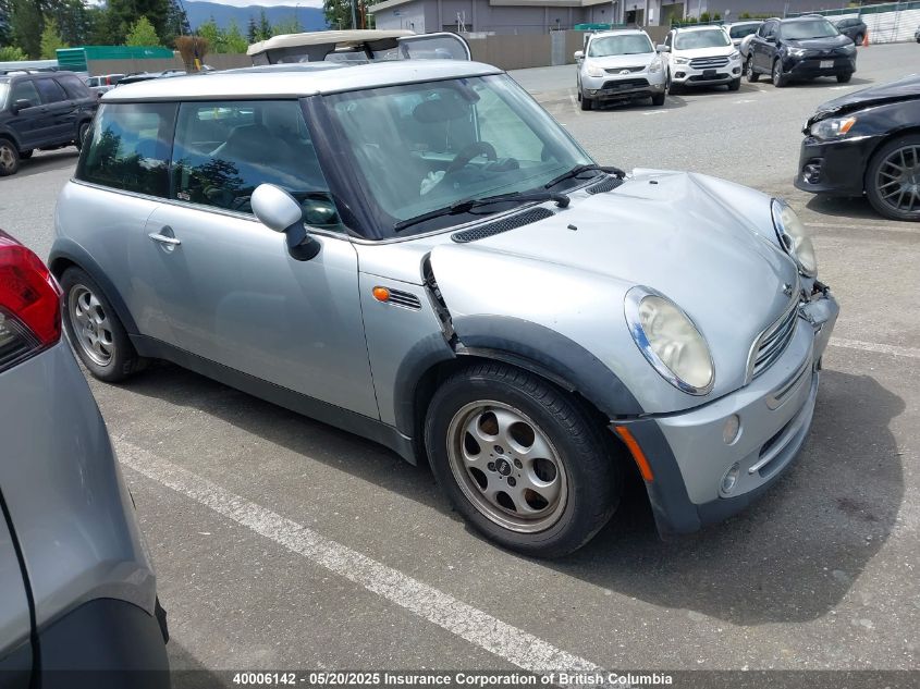 2005 MINI COOPER HATCHBACK | WMWRC33585TK62147