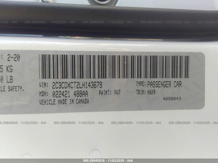 2020 Dodge CHARGER | VIN: 2C3CDXCT2LH143679 | America Motors