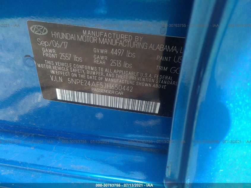2018 Hyundai SONATA | VIN: 5NPE24AF5JH650442 | America Motors