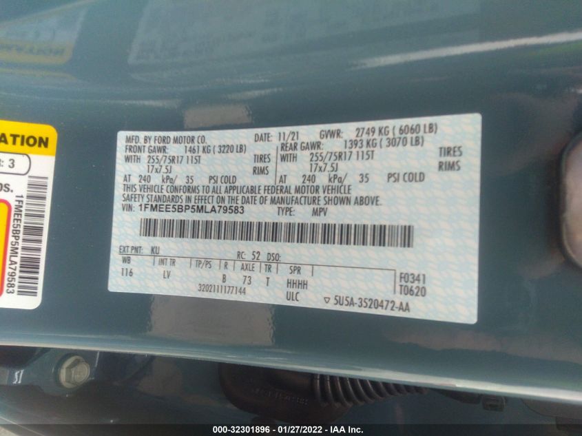 2021 Ford BRONCO | VIN: 1FMEE5BP5MLA79583 | America Motors