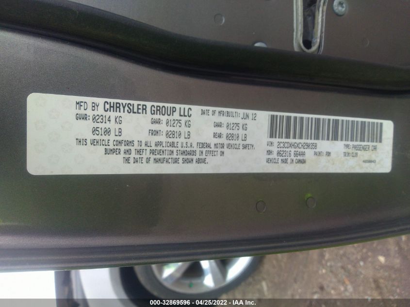 2012 Dodge CHARGER | VIN: 2C3CDXHGXCH290358 | America Motors