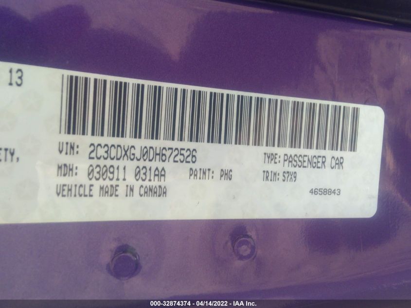 2013 Dodge CHARGER | VIN: 2C3CDXGJ0DH672526 | America Motors