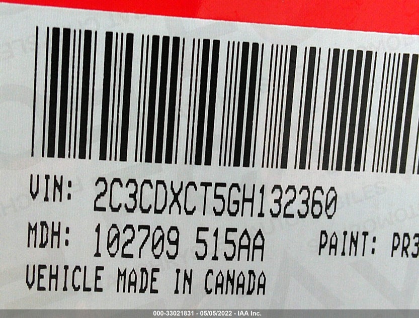 2016 Dodge CHARGER | VIN: 2C3CDXCT5GH132360 | America Motors