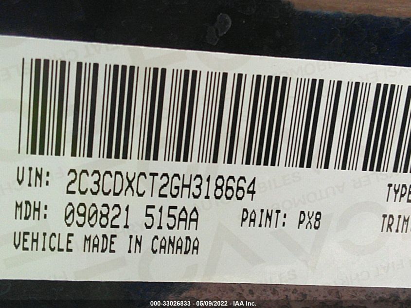 2016 Dodge CHARGER | VIN: 2C3CDXCT2GH318664 | America Motors