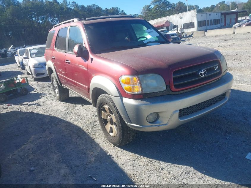 Buy Toyota Sequoia 2002 5TDZT34A92S079686 from USA Auctions